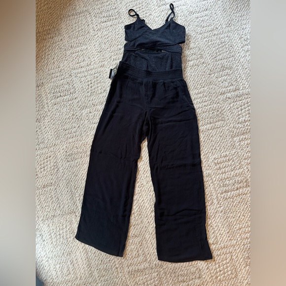 art class | Swim | Gold Speckled Black Cut Out Suit And Nwt Sheer Wide ...